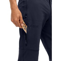 Maier Sports Herren Outdoorhose &raquo;Halitit M&laquo; Herren Funktionshose, robuste Wanderhose, 3 Taschen + G&uuml;rtel, Reg. Fit blau 25, Kurzgr&ouml;&szlig;en