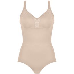 Naturana Damen Body &raquo;Solutions&laquo; V-Ausschnitt, mit Spitze, breite Tr&auml;ger, bequem, elastisch beige 95, Cup D