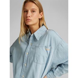 Calvin Klein Jeans Damen Jeansbluse &raquo;OVERSIZED LS DENIM SHIRT&laquo; mit Logostickerei blau XXL (44)