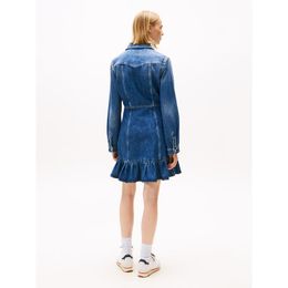 Tommy Jeans Damen Jeanskleid &raquo;WESTERN DENIM DRESS DI2057&laquo; Brusttaschen blau M (38), N-Gr