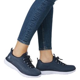 Rieker Sport Damen RIEKER Sport Slip-On Sneaker , Schlupfschuh, Halbschuh, Freizeitsneaker mit MemoSoft-Ausstattung blau 41