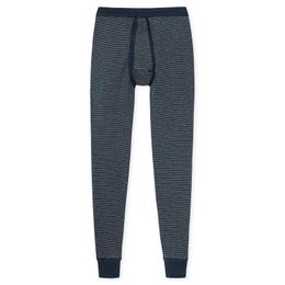 Schiesser Lange Unterhose »Feinripp Melange«, mit Softbund 803-dunkelblau 7 (XL) 7 (XL) Lange Herren-Unterhose von Schiesser