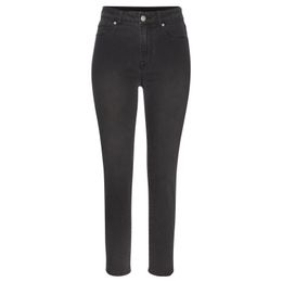 Lascana Damen Lascana Jeansleggings 7/8-L&auml;nge in Skinny-Form, Stretch-Denim, Basic schwarz 34, N-Gr