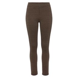 Lascana Leggings mit glitzerndem Hahnentritt Muster gold gemustert 36/38 - N-Gr N-Gr 36/38 Glitzernde Leggings mit Karo Muster