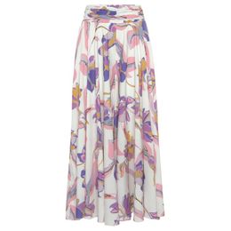 Lascana Damen Lascana Hosenrock mit floralem Alloverdruck, Culotte, extraweites Bein bunt 38