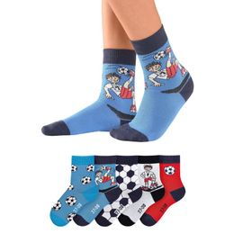 H.I.S. H.I.S Herren Socken Packung, 5 Stk. tlg. mit Fu&szlig;ballmotiven bunt 23-26