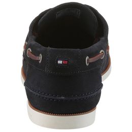 Tommy Hilfiger Herren Bootsschuh &raquo;TH BOAT SHOE CORE SUEDE&laquo; , Casualschuh, Freizeitschuh, Schn&uuml;rer mit B&auml;nder-Durchz&uuml;gen blau 41