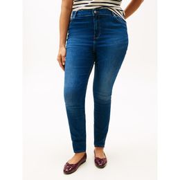 Tommy Hilfiger Curve Damen Skinny-fit-Jeans &raquo;CRV DNM BLACK HARLEM U SKINNY HW&laquo; in gro&szlig;en Gr&ouml;&szlig;en blau 50, N-Gr