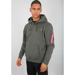 Alpha Industries Herren Kapuzensweatshirt &raquo;BACK PRINT HOODY&laquo; gr&uuml;n S