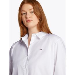Tommy Hilfiger Curve Damen Hemdbluse &raquo;CRV ESS POPLIN REGULAR SHIRT&laquo; in Gro&szlig;en Gr&ouml;&szlig;en, Popeline Qualit&auml;t, Logostickerei wei&szlig; 50