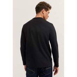 Bugatti Damen Bugatti Longsweatshirt &raquo;Rundhals&laquo;, im Modern Fit aus Baumwolle schwarz L
