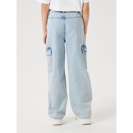 name it M&auml;dchen Weite Jeans &raquo;NKFROSE HW WIDE CARGO JEANS 6190-BS NOOS&laquo; blau 134, N-Gr
