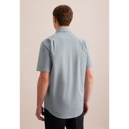 Seidensticker Herren Seidensticker Businesshemd &raquo;Regular&laquo; Regular 1/2 Button-Down-Kragen Druck gr&uuml;n L42, normale &Auml;rmell&auml;ngen