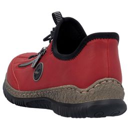 Rieker Damen Slip-On Sneaker &raquo;Ready2GO&laquo; , Schlupfschuh, Freizeitschuh, Halbschuh mit MemoSoft-Ausstattung rot 42