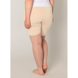 Base Level Curvy Damen Radlerhose &raquo;Ava&laquo; mit Spitzenkante beige 50, N-Gr