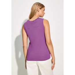 Cecil Damen Tanktop mit Paspelband lila L (42)