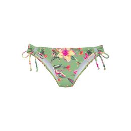 Lascana Damen Lascana Bikini-Hose &raquo;Malia&laquo; zum Binden mit tropischem Print 34, N-Gr