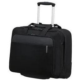 Aktentasche Samsonite "EVOSIGHT 17,3'' mit Rollen", Gr. B/H/T: 46cm x 37cm x 21,5cm, schwarz, Polyester, unifarben, Taschen, Businesstasche mit Rollen und Teleskopstange Trolleyaufstecksystem