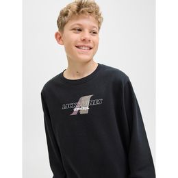 Jack & Jones Jack & Jones Junior Jungen Sweatshirt &raquo;JCOTIER PRINT SWEAT CREW NECK SN JNR&laquo; schwarz 176