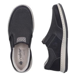 Rieker Herren Slipper , Slip-on Sneaker, Schlupfschuh, Halbschuh, Freizeitschuh mit Stretch schwarz 44