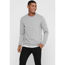 Only & Sons ONLY & SONS Sweatshirt &raquo;CERES LIFE CREW NECK SWEATSHIRT&laquo; light grey melange L L L&auml;ssiges Sweat f&uuml;r jeden Anlass