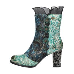 Laura Vita Damen Laura Vita Stiefelette &raquo;Laura Vita Stiefelette Leder/Textil&laquo; blau 40