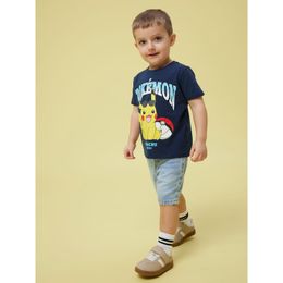 name it Jungen Kurzarmshirt &raquo;NMMMAHE POKEMON NREG SS TOP BOX SKY&laquo; blau 92