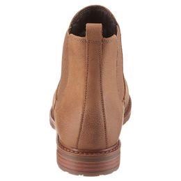 Tamaris Damen Chelseaboots , Blockabsatz, Stiefelette, Businesschuh, Schlupfboots, Anziehlasche braun 36