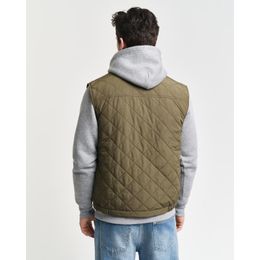 Gant Steppweste »QUILTED WINDCHEATER VEST« mit Wattierung aus recyceltem Polyester JUNIPER GREEN 4XL 4XL Mittelschwere Steppweste von Gant