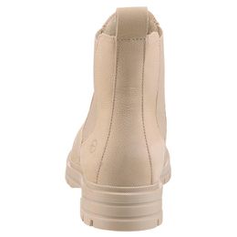 Tamaris Damen , Blockabsatz, Businessschuh, Schlupfboots, Stiefelette, Logopr&auml;gung beige 37