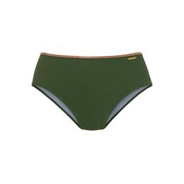 Bruno Banani Damen Bikini-Hose &raquo;Milano&laquo; mit kupferfarberner Paspel gr&uuml;n 36, N-Gr