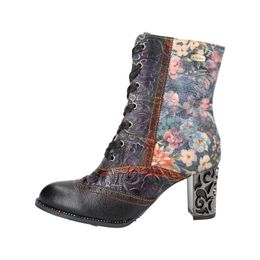 Laura Vita Damen Laura Vita High-Heel-Stiefelette &raquo;Laura Vita Stiefelette Leder/Textil&laquo; lila 36