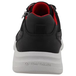 Tom Tailor Herren Tom Tailor Sneaker , Freizeitschuh, Halbschuh, Schn&uuml;rschuh mit Logoschriftzug schwarz 44