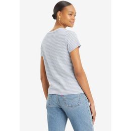 Levi's Levi's Damen V-Shirt &raquo;PERFECT VNECK&laquo; mit Mini-Batwing-Logostickerei blau XS (34)