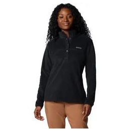 Fleecepullover Columbia "Benton Springs 1/2 Snap Pull Over II", Damen, Gr. S (34/36), schwarz, Obermaterial: 100% Polyester. Obermaterial 2: 100% Nylon, unifarben mit Farbeinsatz, hoch geschlossener Ausschnitt, eingesetzt eingefasste Kante, Sweatshirts Fleecepullover