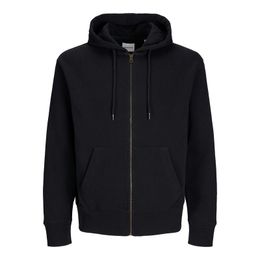 Jack & Jones Jack & Jones Herren Kapuzensweatjacke &raquo;JJECHARGE Hoodie mit Rippb&uuml;ndchen und praktischen Taschen&laquo; unifarben, modisch, loose fit, Baumwollmischung, 
