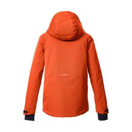 Killtec Jungen Skijacke &raquo;KSW 191 BYS SKI JCKT&laquo; Wasserdichte Kinderjacke mit Kapuze, Schneefang und Reflektoren orange 140
