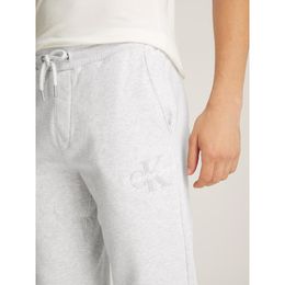 Calvin Klein Jeans Herren &raquo;CHENILLE MONOLOGO SWEATPANT&laquo; mit Logostickerei grau S, N-Gr