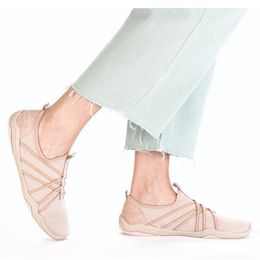 Rieker Damen Slip-On Sneaker , Barfu&szlig;schuh, Schlupfschuh, Slipper in veganer Verarbeitung rosa 39