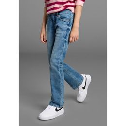 Kangaroos M&auml;dchen Kangaroos Bootcut-Jeans &raquo;Stretchjeans Boot Cut&laquo; Modische Jeans, authentische Waschung blau 140, N-Gr
