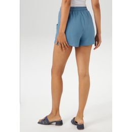 Aniston Casual Damen Aniston CASUAL Shorts mit H&auml;kel-Applikationen verziert blau 34, N-Gr
