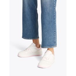 Tommy Jeans Damen Plateausneaker &raquo;TJW RETRO BASKET WASHED SUEDE&laquo; , Freizeitschuh, Halbschuh, Schn&uuml;rschuh im Basket Look rosa 37