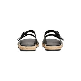 Tommy Hilfiger Herren Pantolette &raquo;FLEX JUTTE HILFIGER LTH SANDAL&laquo; , Sommerschuh, Schlupfschuh mit Ziern&auml;hten schwarz 42