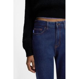 Hugo Blue Damen HUGO Blue Mom-Jeans &raquo;Noe&laquo; Straight Fit Jeans mit hoher Leibh&ouml;he blau 25, L&auml;nge 30