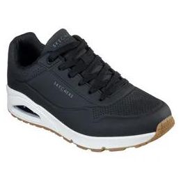 Sneaker Skechers "UNO-STAND ON AIR", Herren, Gr. 40, schwarz-wei&szlig; (schwarz, wei&szlig;), Lederimitat, Schuhe Sneaker, Plateausneaker, Keilsneaker mit Memory Foam