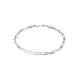 Kuzzoi Herren Armband &raquo;Herren ID Platte Figaro Klassisch 925 Silber&laquo; silber