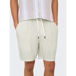 Only & Sons Only & Sons Herren ONLY & SONS &raquo;ONSTEL LINEN LATHAM 0257 SHORTS&laquo; wei&szlig; XXL, N-Gr