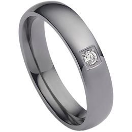 Firetti Damen Trauring &raquo;Schmuck Geschenk Tantal Hochzeit Ehering "LIEBE"&laquo; Made in Germany - wahlweise mit oder ohne Brillant grau