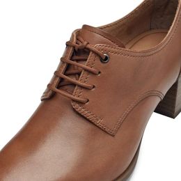 Tamaris Schnürpumps, Halbschuh, Schnürschuh, Blockabsatz, mit TOUCH-IT Ausstattung cognac 38 38 Eleganter Schnürpumps in abgerundeter Form