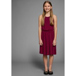 Kidsworld Jerseykleid », Viskosekleid für Mädchen« kniefrei, romantisch, aus Viskose, breite Träger bordeaux 128/134 - N-Gr N-Gr 128/134 Perfekte...